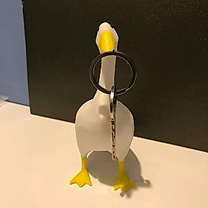 TOKZON Goose Magnetic Key Holder, Resin Goose Statue, Magnetic Tool Holder Home Decoration, Cute Animal Figurines Keys Holder,