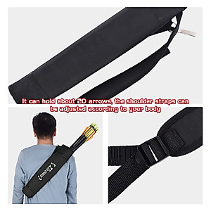 ELONG Adjustable Archery Back Arrow Quiver Holder - Upgraded Quiver Arrows for Compound Recurve Bow and Hunting Target Practicing Youth and Adults