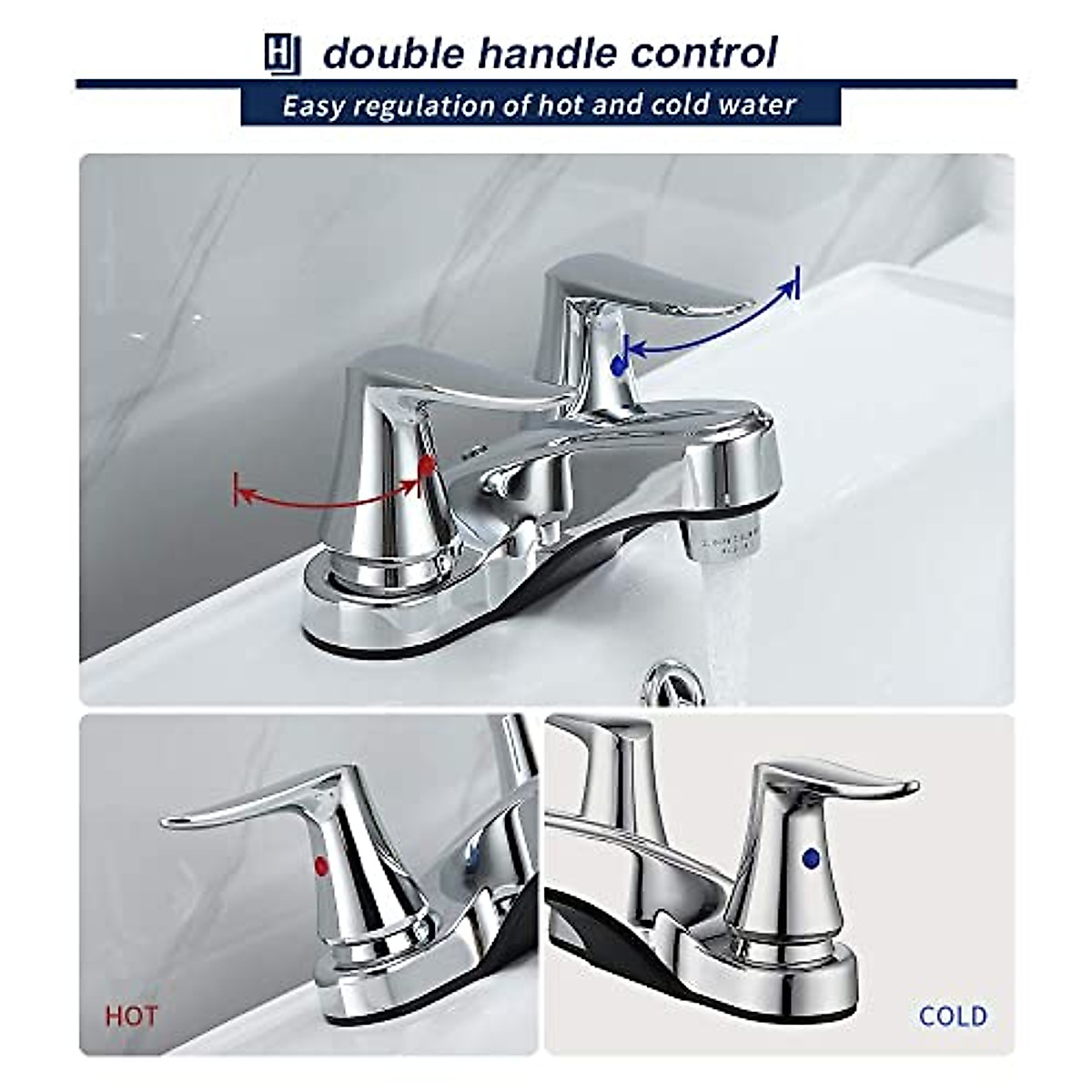 Bathroom Sink Faucet,4 Inch Centerset Faucet for Bathroom Sink,Bathroom Lavatory Faucet,Widespread Bathroom Faucet,4" lavatory faucet chrome,HOMELODY