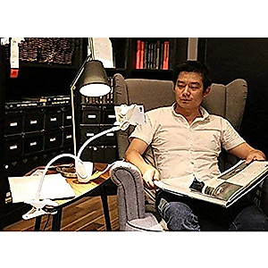 ANGELANGELA Universal 360 degree Rotation Long Arm Lazy Flexible Holder Cradle Stand For Smartphones, Double Clip-Black