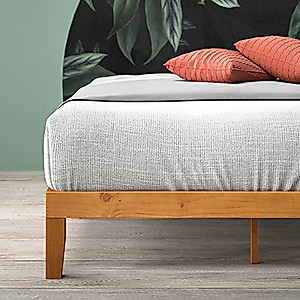 ZINUS Alexia Wood Platform Bed Frame / Solid Wood Foundation / No Box Spring Needed / Wood Slat Support / Easy Assembly, Rustic Pine, Full