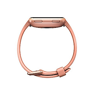 Fitbit Versa Smart Watch, Peach/Rose Gold Aluminium, One Size (S & L Bands Included) - (Renewed)