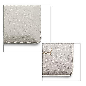 KATIE LOXTON Fabulous Friend Women's Vegan Leather Clutch Perfect Pouch Boxed Set of 2 Light Grey
