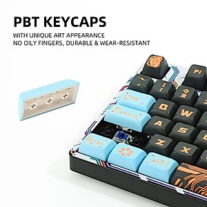 DUSTSILVER Mechanical Keyboard PC Gaming Keyboards Quiet 108 Keys Hot-swappable Keyboard Optical Black Switch +35 PBT Keycaps Anti-Ghosting USB Wired Programmable for Windows Mac Laptop