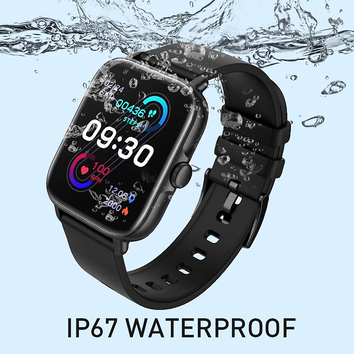 2022 Smart Watch(Make Call), 1.7" Full Touch Screen Smartwatch with Heart Rate, Blood Oxygen & Sleep Monitor, 28 Sport Modes, Fitness Tracker Watch for Women Men Compatible with Android and iOS Phones