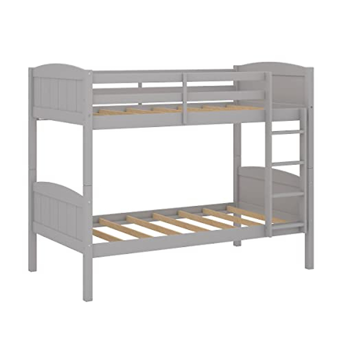 Hillsdale, Alexis Contemporary Wood Arch Twin Over Twin Size Bunk Bed, Gray