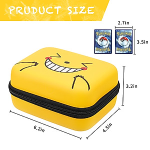 Minahao Cards Case Compatible With PM Trading Cards/Yugioh/ MTG Cards and all Card Games, Card Game Case Holds Up to 500 Cards. (Yellow)