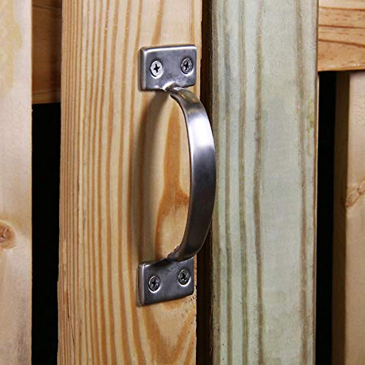 Everbilt 6-1/2 Inches Rust Resistant Stainless Steel Door Pull Handle - Polished Shine Heavy Duty Door Hardware with Screws - Ideal for Outdoor, Garage, Interior Metal or Wooden Doors and Barn Gates