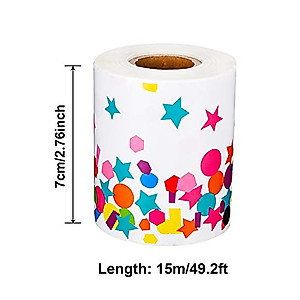 49 Feet Bulletin Board Borders School Themed Decorative Stickers Confetti Teaching Press Border for School Classroom Display Decoration (Color 2)