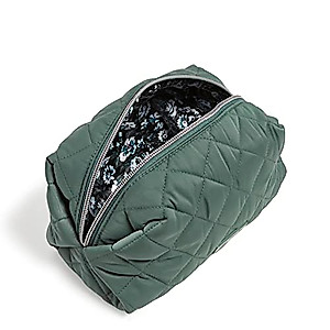 Vera Bradley Women's Performance Twill Medium Cosmetic Makeup Organizer Bag, Olive Leaf, One Size