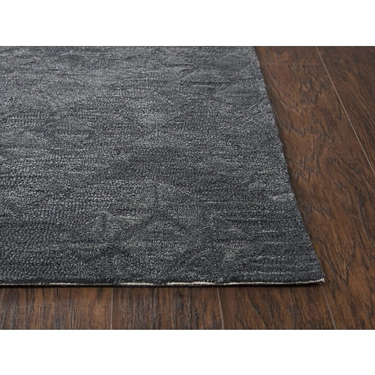 Rizzy Home | FA170B | Fifth Avenue Collection | Wool Area Rug | 8' x 10' | Dk. Grey/Gray/Rust/Blue Diamond