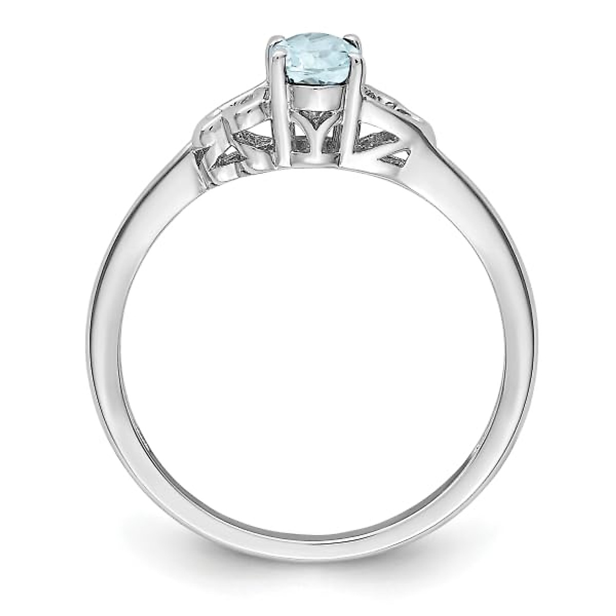 IceCarats 925 Sterling Silver Blue Aquamarine Ring Gemstone Band March Birthstone Jewelry Size 6.00