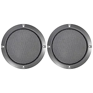 X AUTOHAUX 2pcs 5 Inch Titanium Tone Audio Speaker Cover Mesh Subwoofer Grill Horn Glossy Guard Protector