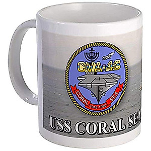 USS Coral Sea CV-43 Mug - Ceramic 11oz Coffee/Tea Cup Gift Stocking Stuffer