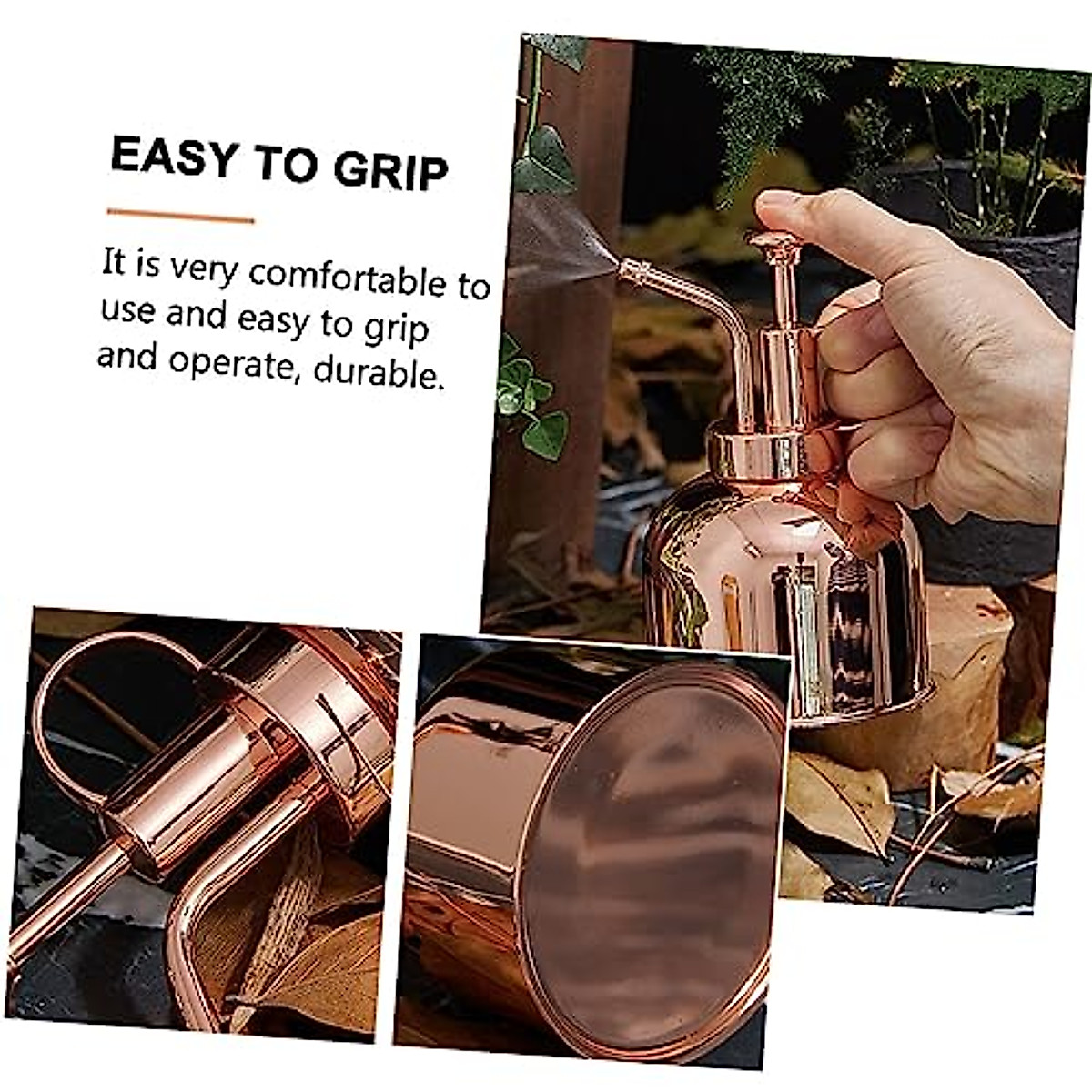 HANABASS 1PC Stainless Steel Sprinkling Can small plant watering cans for pump spray bottle spray bottles for plants Gardening Watering Pot rose gold 304 stainless steel hand pressure