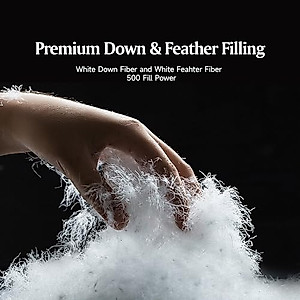 Beautyrest Tencel/Cotton Blend White Down Fiber Comforter- Medium Weight for All Season – King Size