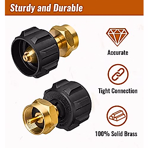 CALPOSE Propane Refill Adapter, Fill 1 Pound Bottles from 20lb Tank, Fits QCC1 / Type1 Propane Tank and 1 lb Throwaway Disposable Cylinder Propane Bottle Connector