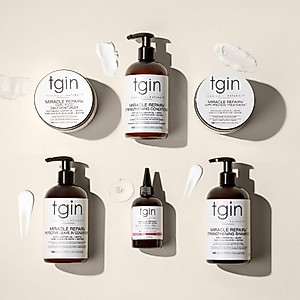 tgin Miracle RepaiRx Curl Food Daily Moisturizer for Curly, Coily and Wavy Hair, Moisturizing Curl Cream for Dry, Damaged Hair, 12 oz