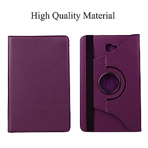 Tablet Case for Samsung Galaxy Tab A 10.1 2016 Model T580, EKVINOR Premium PU Leather 360 Degree Rotating Cover for Galaxy Tab A 10.1 inch