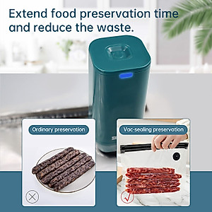 Sous Vide Bags,SEATAO Upgraded Electric Vacuum Sealer Rechargeable handheld vacuum sealer & reusable vacuum seal bags with 6 Vacuum Zipper Bags 1 sealing clips