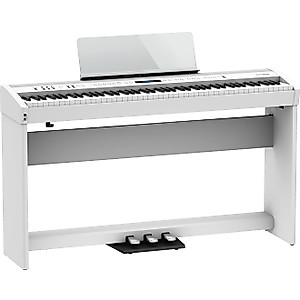 Roland FP-60X 88-Key Digital Piano - White Bundle with Roland KSC-72 Stand, Roland KPD-90 Three Pedal Unit, Bench, Instructional DVD, Online Piano Lessons, and Austin Bazaar Polishing Cloth