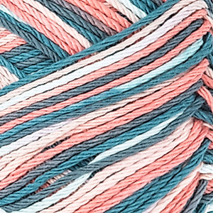 Bernat Handicrafter Cotton Yarn, Gauge 4 Medium Worsted, Coral Sea