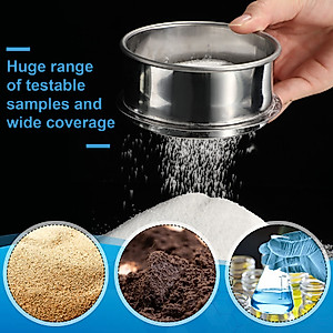 3 Pcs 304 Stainless Lab Sieves, 200 Mesh (0.074 Mm), 80 Mesh (0.18 Mm), 10 Mesh (2 Mm) Aperture Test Sieve, 4 Inch Diameter Economy Test Sieve with Labels for Industrial Laboratory