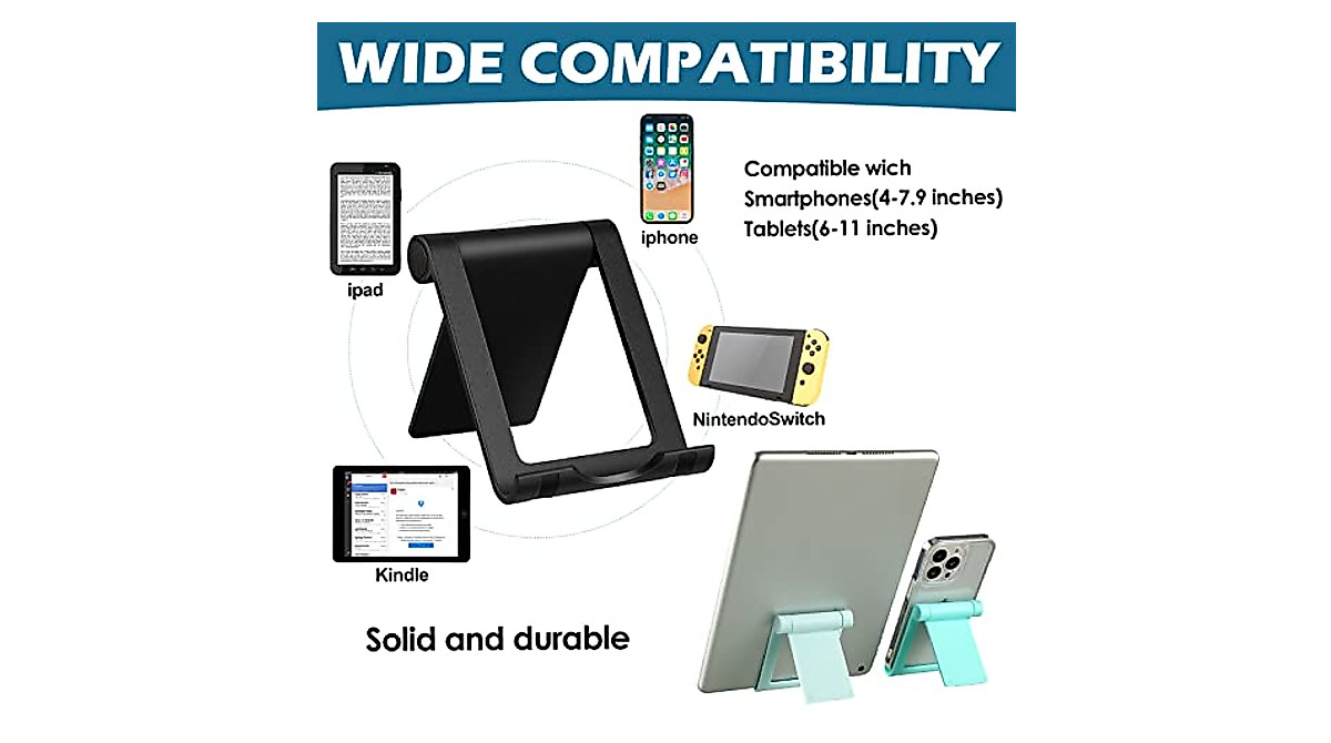 40 Pcs Cell Phone Stand Foldable Cell Phone Holder Desk Multi Angle ...