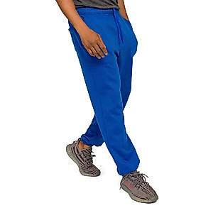 VICTORIOUS Men's Lightweight Fleece Drawstring Elastic Cuff Sweatpants FL78 - Royal Blue - Medium