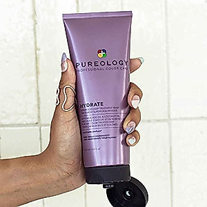 Pureology Hydrate Superfood Treatment | For Dry, Color-Treated Hair | Deeply Hydrating Treatment Mask | Silicone-Free | Vegan | Updated Packaging | 6.8 Fl. Oz