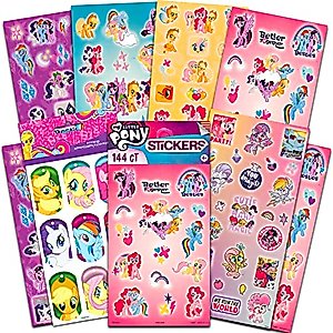 My Little Pony Stickers for Girls Bundle ~ 175+ My Little Pony Party Favors for Goodie Bag Fillers Featuring Cutie Marks | MLP Party Supplies Decorations