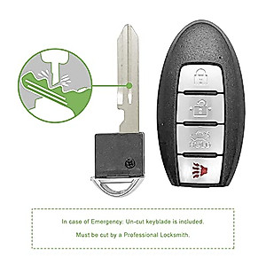 Extra-Partss Smart Car Key Fob Replacement for Infiniti G25 G35 G37 Q40 Q60 Altima Maxima Murano Proximity 4 Button Remote KR55WK48903 (1)