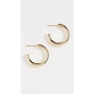 Alexa Leigh Women's Everyday Hoops, Yellow Gold, One Size