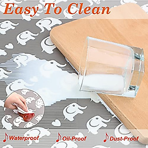 Cabinet Liners Non Slip 17.5 Inch Wide X 20 Ft Non Adhesive Shelf Liners Waterproof Cabinet Drawer Liner Thicken Refrigerator Shelf Liner for Wire Shelf Pantry Bathroom