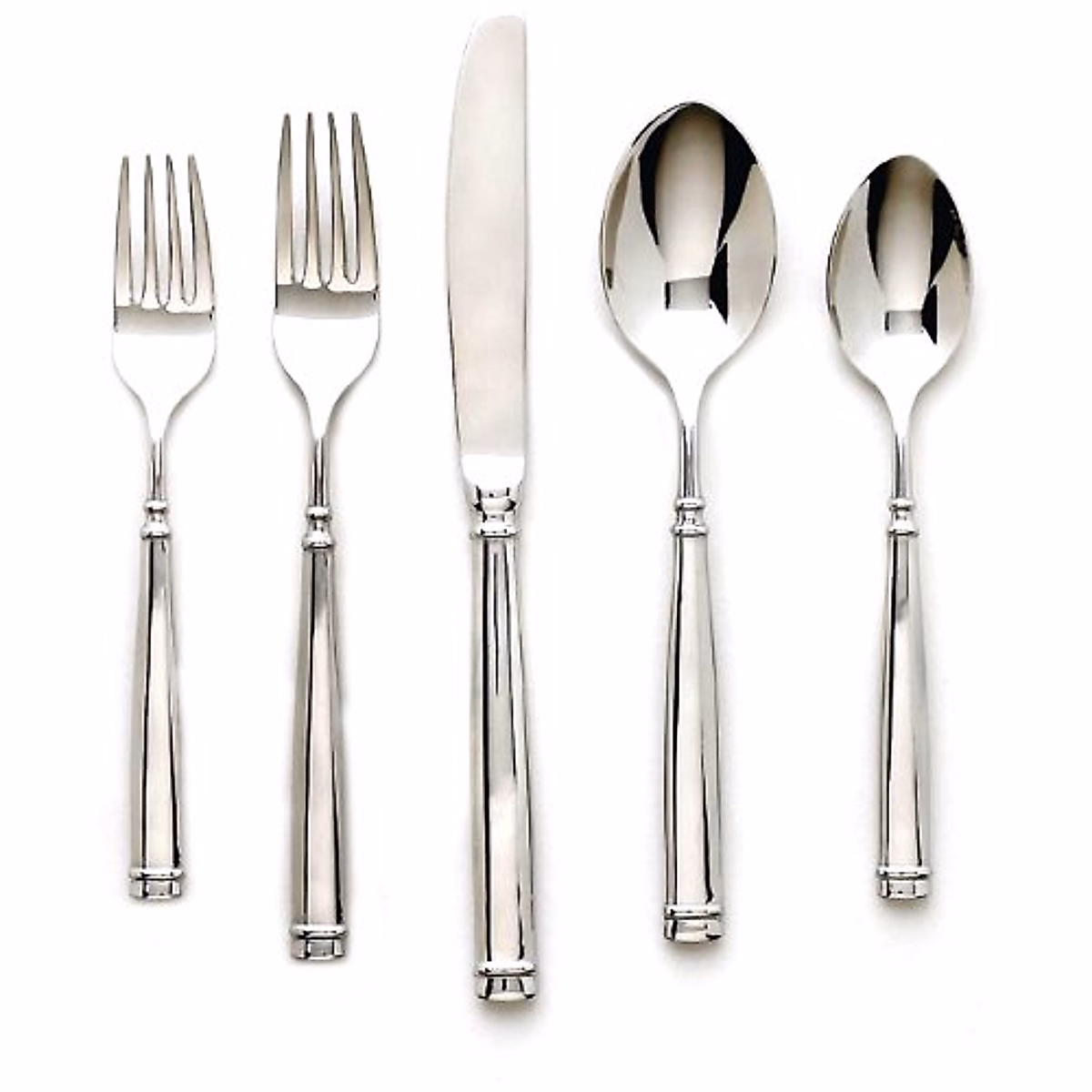 Ginkgo International Naples 42-Piece Stainless Steel Flatware Place Setting, Service for 8 Plus 2-Piece Hostess Set