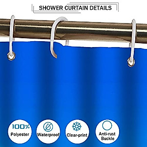 Misteyoo Game On Cartoon 4 PCS Shower Curtain Set Non-Slip Carpet Toilet Seat Cover and Bath Mat Durable Waterproof Bathroom Decoration Set for Home Hotel Bath Accessories