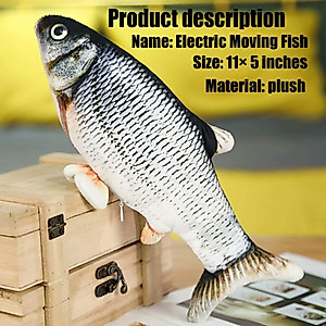 QIAONIUNIU Electric Moving Fish Interactive Plush Toys