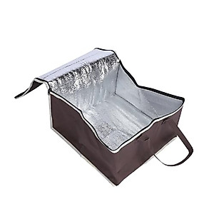 CIYODO 1pc Cake Packing Bag Pizza Lunch Bag Insulated Take-Out Insulated Bag Heated Lunchbox Food Insulation Bag Heated Takeaway Bag Thermal Reusable Lunch Bag Non-Woven Fabric Coffee
