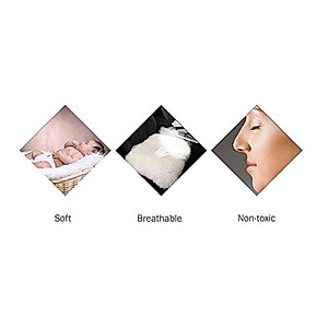 LOVEHOME Round Wool Seat Cushion,Sheepskin Chair Cover,Soft Fur Chair Pads Fluffy Seat Cover Cushions for Stool Or Barstool-White 30x30cm(12x12inch)