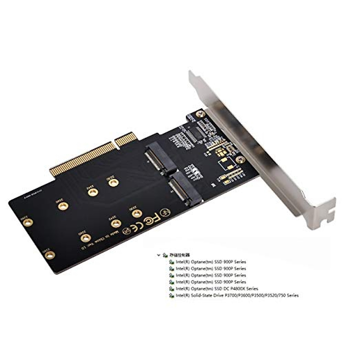Cablecc Dual 2X NVME M.2 AHCI to PCIE Express 3.0 Gen3 X8 X16 Raid Card VROC Raid0 Hyper Adapter cablecc