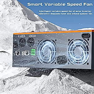 PowMr 5600W Solar Hybrid Inverter 48V, 5.6KW Off Grid Pure Sine Wave Inverter 220V with 80A MPPT Charge Controller, for 48V Lead Acid/Lithium Battery, Solar Inverter Support Parallel