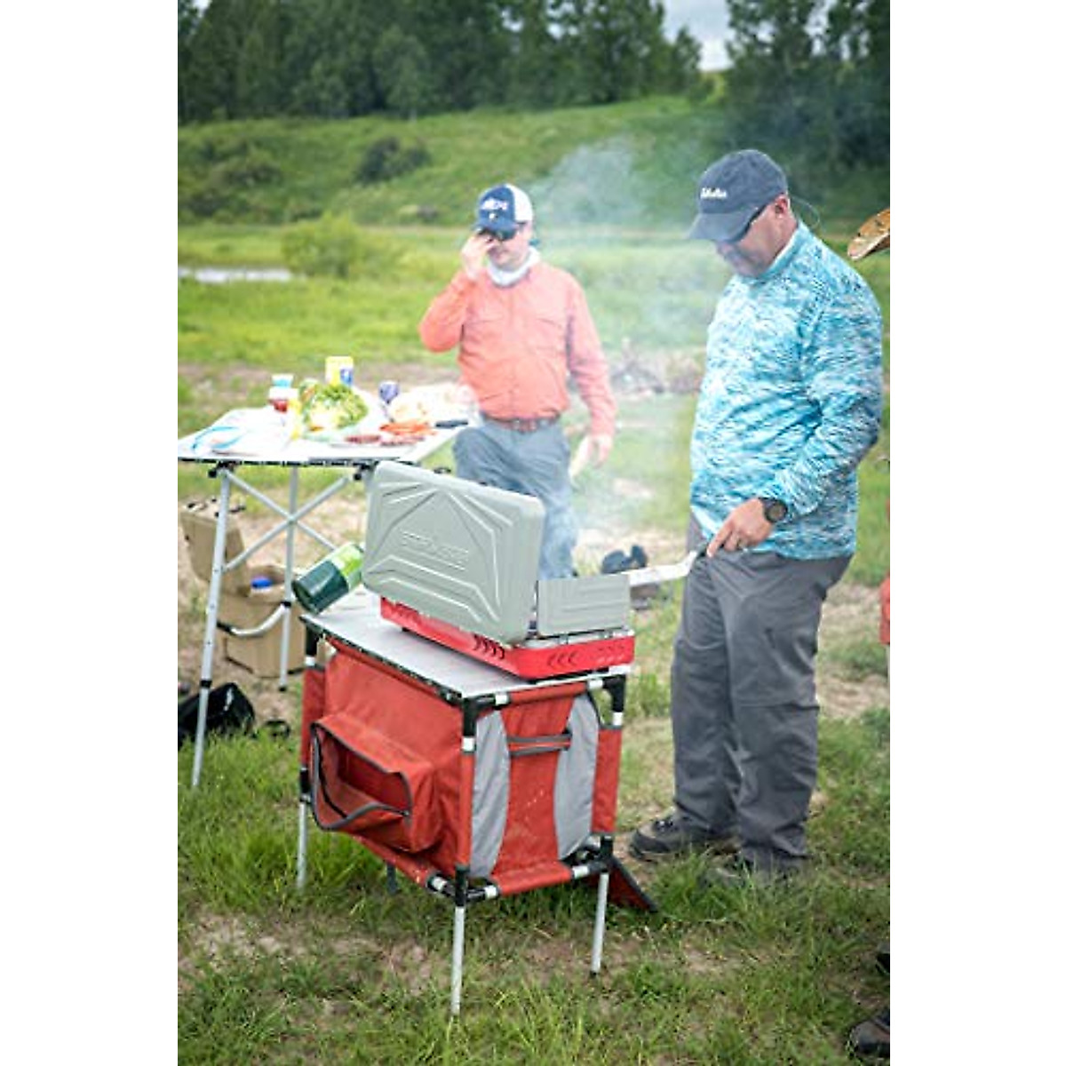 Camp Chef Sherpa Table & Organizer - Camping Storage for Outdoor Cooking & Camping Gear - Aluminum Table Top