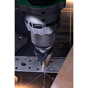 NordWolf M35 Cobalt SAE Step Drill Bit, Spiral Groove Double Flute Multiple Hole Unibit for Stainless Steel & Metal Sheet, 13 Imperial Step Sizes 3/16" to 1-3/8"