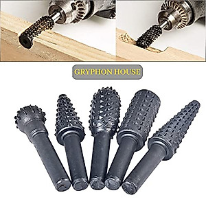 GRYPHON HOUSE 1 Set 5PCS 1/4'' DIY Drill Bit Set Carpentry Cutting Tools for Woodworking Knife Wood Carving Building/Engineering Hand Tool Useful Woodworking Twist Chisel Shaped Rotating