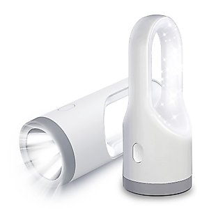 jeegol Rechargeable U-Shape Spotlight Flashlight 1000 Lumens LED Handheld Flashlights 4 Modes IPX5 Waterproof Lightweight Outdoor Searchlight for Hiking, Camping, Hunting and Emergencies