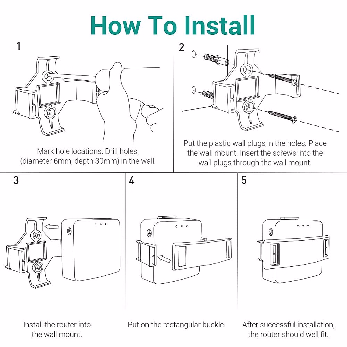 GL.iNet GL-MT300N-V2(Mango) Portable Mini Travel Wireless Pocket VPN Router + WiFi Mini-Router Holder Wall Mount with Screws
