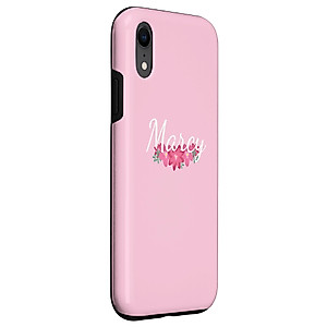 iPhone XR Marcy - Custom Floral Phone Cover Pink Personalized Case