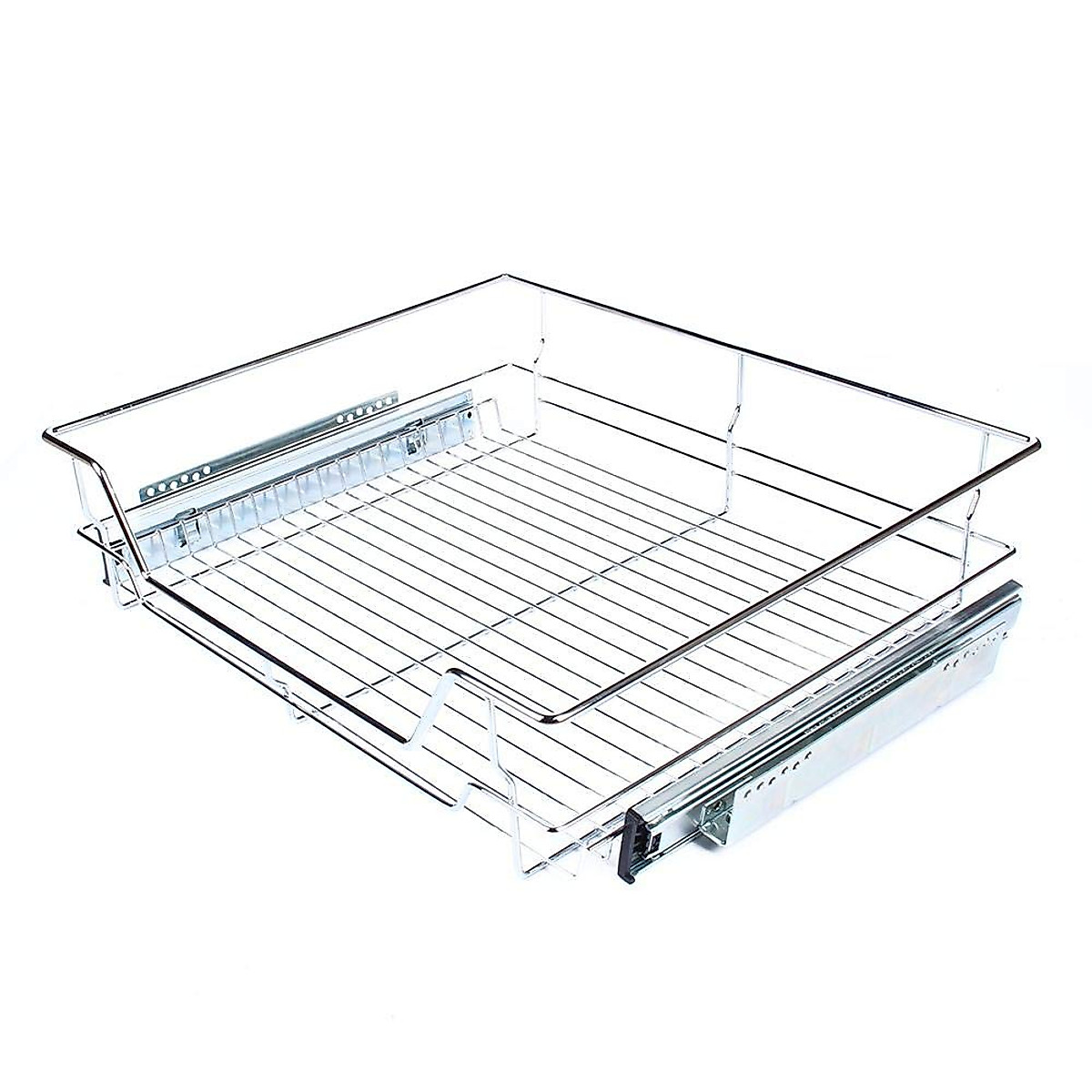 Pull Out Cabinet Organizer, Electroplated Stainless Steel Wire Basket, Under Shelf Storage Basket Sliding Organizer Drawer for Installation into 600mm Wide Kitchen Carcass