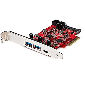 StarTech.com 5-Port USB PCIe Card - USB 3.2 Gen 2 (10Gbps) PCIe Card w/ 1x USB-C & 2x USB-A - 1x 2 Port IDC (Internal 5Gbps USB Header Expansion) - USB C PCI Express Controller Card, TAA