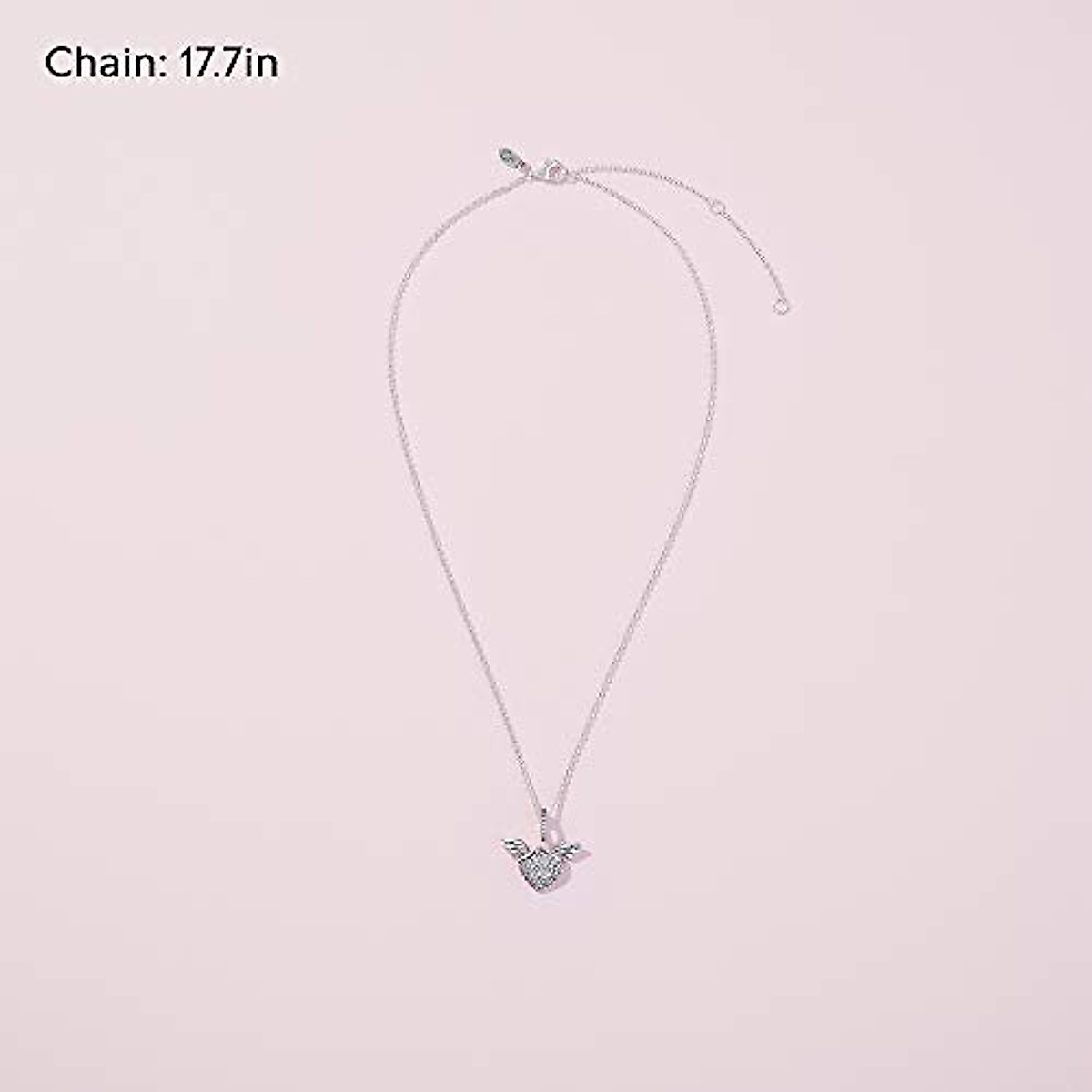 PANDORA Pave Heart & Angel Wings, Clear CZ